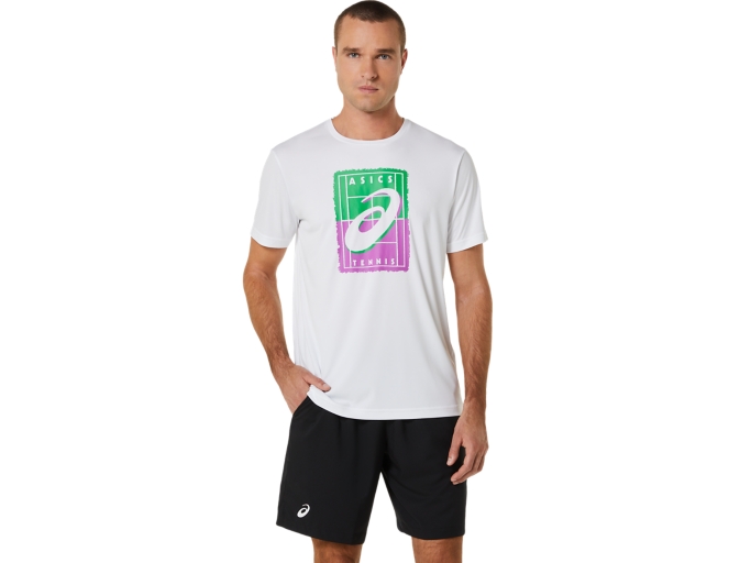 MEN'S COURT GS GRAPHIC TEE | Brilliant White | T-Shirts & Tops | ASICS