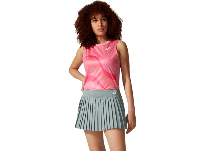 WOMEN'S MATCH PLEATS SKORT | Slate Grey | Dresses & Skirts | ASICS