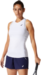 WOMEN'S PIPING TANK | Brilliant White | T-Shirts & Tops | ASICS