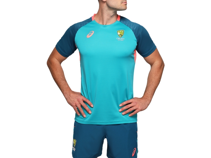 CRICKET AUSTRALIA TRAINING TEE | Men | Lagoon | Mens Cricket Clothing ...