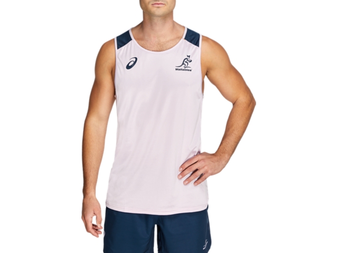 Men's WALLABIES TRAINING SINGLET | Barely Rose | Mens Rugby Union ...