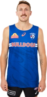 WESTERN BULLDOGS TRAINING SINGLET | Men | Electric Blue | Mens AFL ...