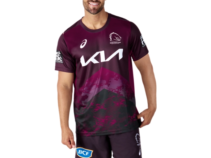BRISBANE BRONCOS TRAINING TEE | Men | Deep Mars | Mens NRL Clothing ...