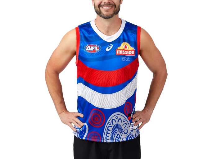 WESTERN BULLDOGS REPLICA INDIGENOUS HOME GUERNSEY SHORT SLEEVED | Men ...