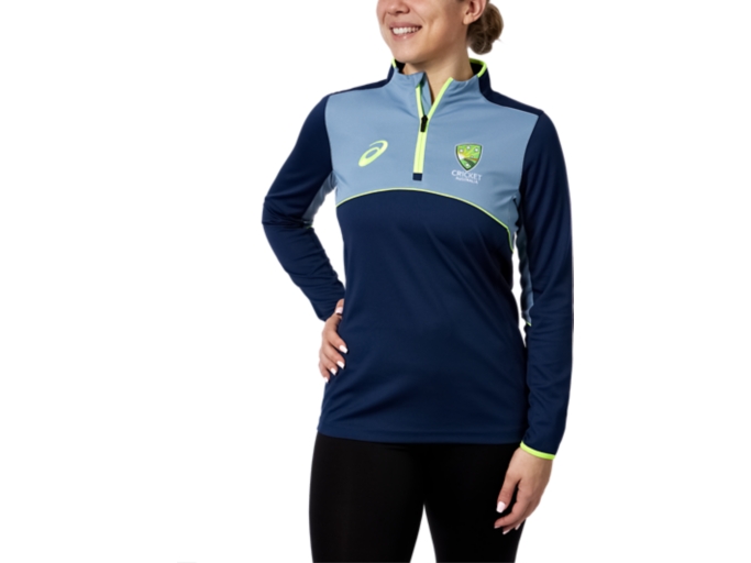 CRICKET AUSTRALIA 1/4 ZIP LONG SLEEVED TRAINING TOP WOMEN | Women ...