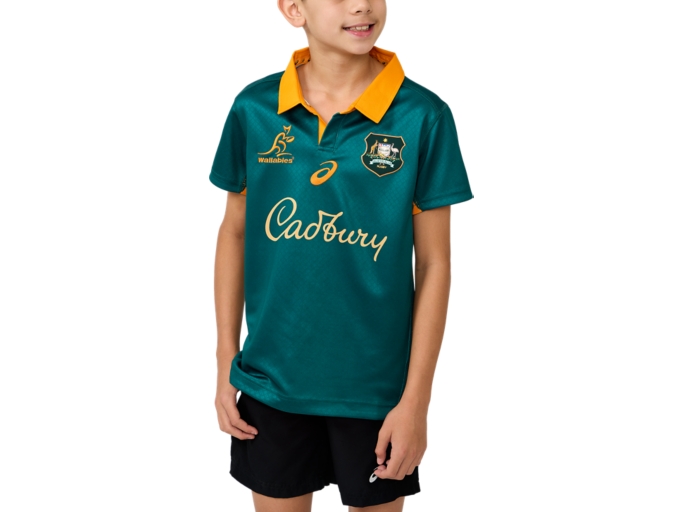 WALLABIES REPLICA WARM UP JERSEY YOUTH | Kids | Dark Green | Kids Rugby ...