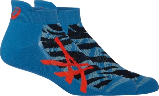 ROAD GRAPHIC LOW | Unisex | Azure/Cherry Tomato | Socks | ASICS Australia