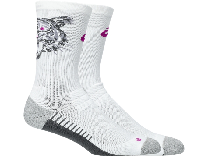 PERFORMANCE RUN SOCK CREW | Unisex | Brilliant White/Bold Magenta ...