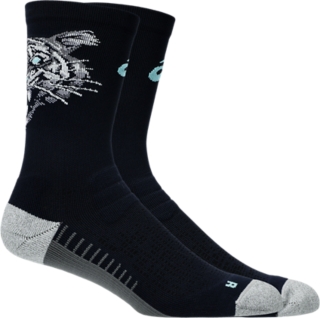 PERFORMANCE RUN SOCK CREW | Unisex | Midnight/Bright Cyan | Unisex ...