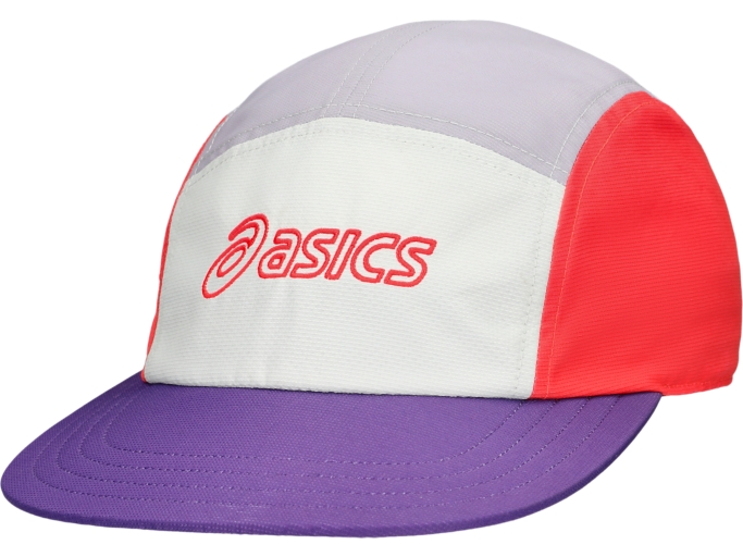 ASICS 5 PANEL CAP | Unisex | Flash Red/Edo Purple/Dusk Violet ...