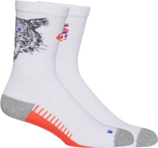 PERFORMANCE RUN SOCK CREW PARIS | Unisex | Brilliant White/Sunrise Red ...