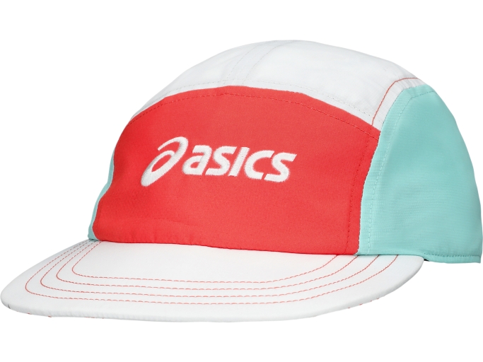 ASICS 5 PANEL CAP PARIS | Unisex | Br White/Coral Reef/Illuminate Mint ...