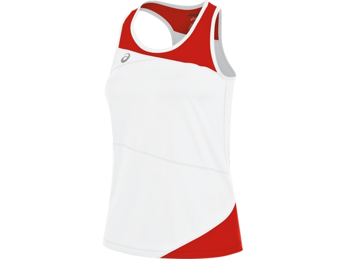 Gunlap Singlet | White/Red | Sleeveless Shirts | ASICS